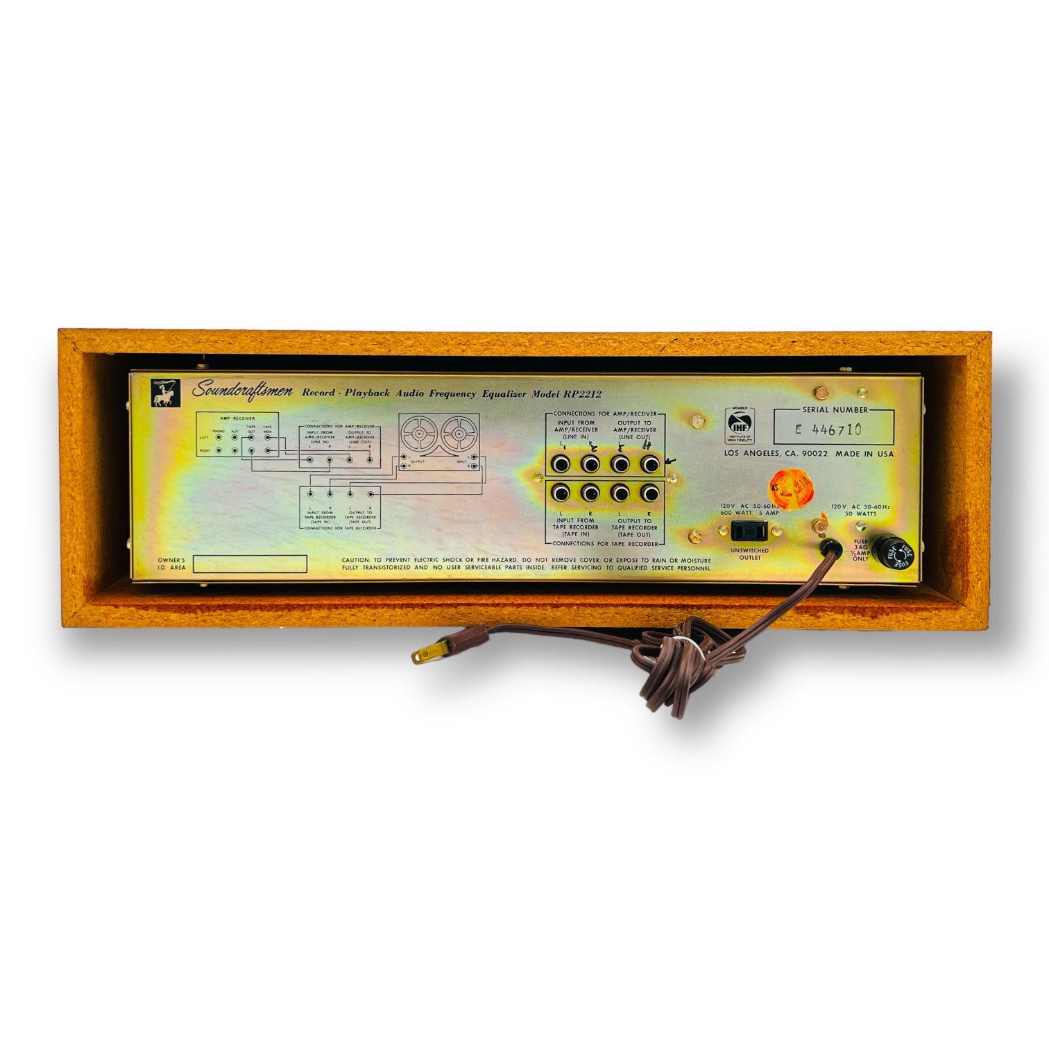 Soundcraftsman RP2212 Stereo Graphic Equalizer with Wood Case ...